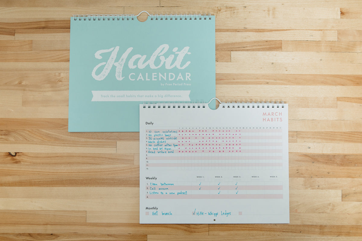100 Suggested Habits to Track in Your Habit Calendar – Free Period Press