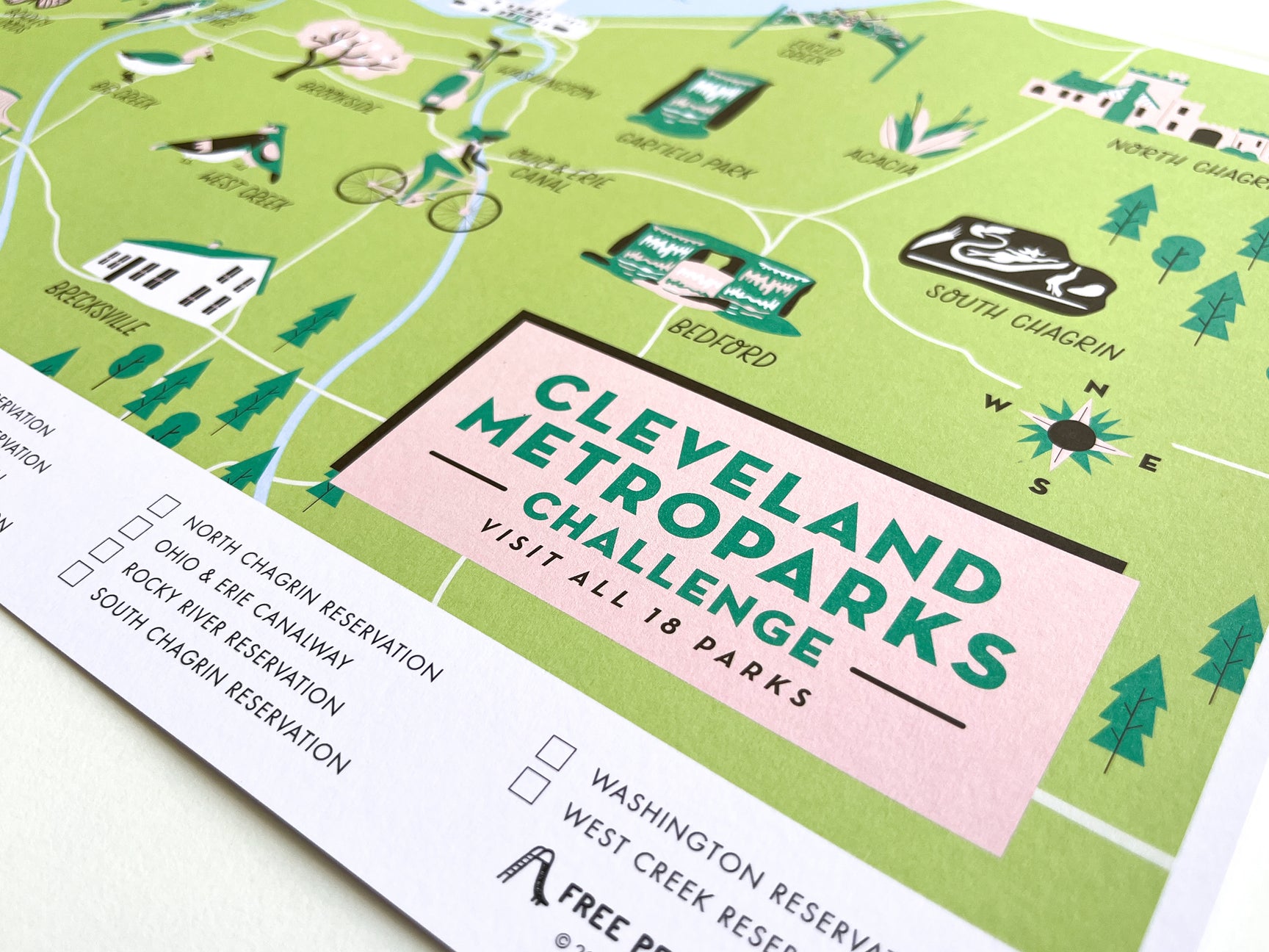 Cleveland Metroparks Challenge Map | Free Period Press