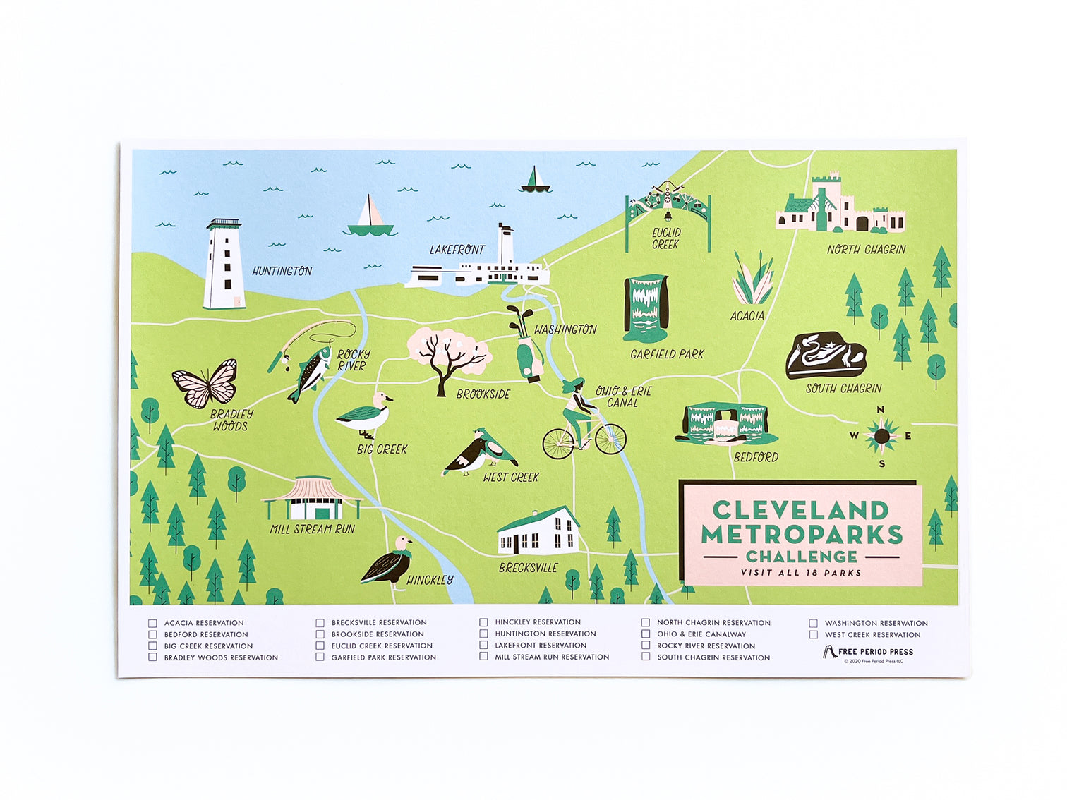 Cleveland Metroparks Challenge Map | Free Period Press