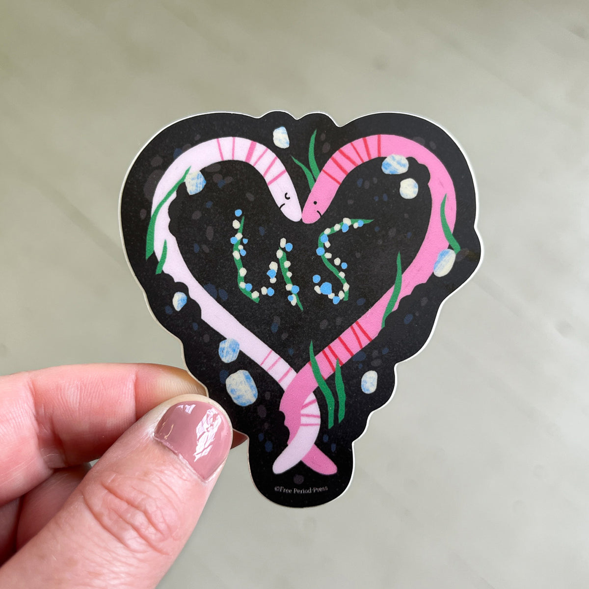 Us Worms Vinyl Decal Sticker | Free Period Press