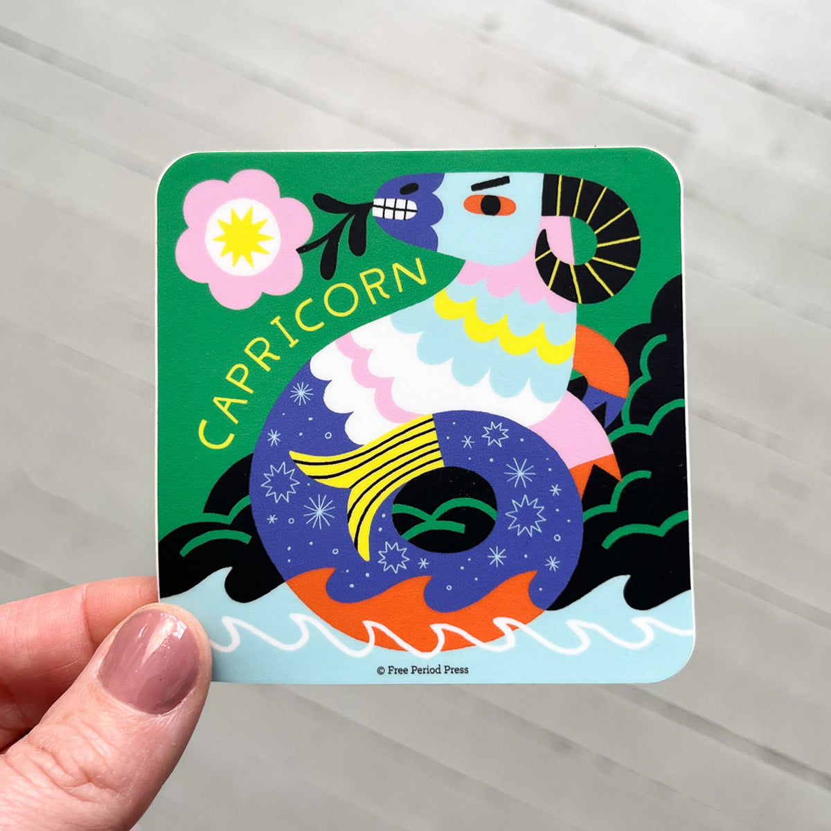 Capricorn Zodiac Vinyl Decal Sticker | Ambitious Mythical Sea-Goat ...