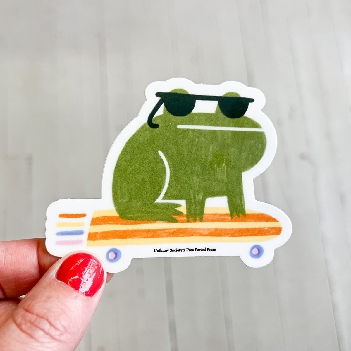 Frog Skateboard Vinyl Decal Sticker | Free Period Press