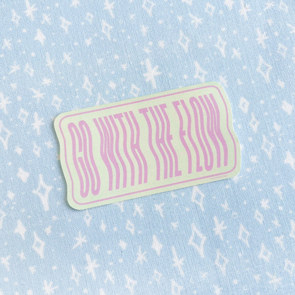 Go With The Flow Vinyl Decal Sticker | Free Period Press