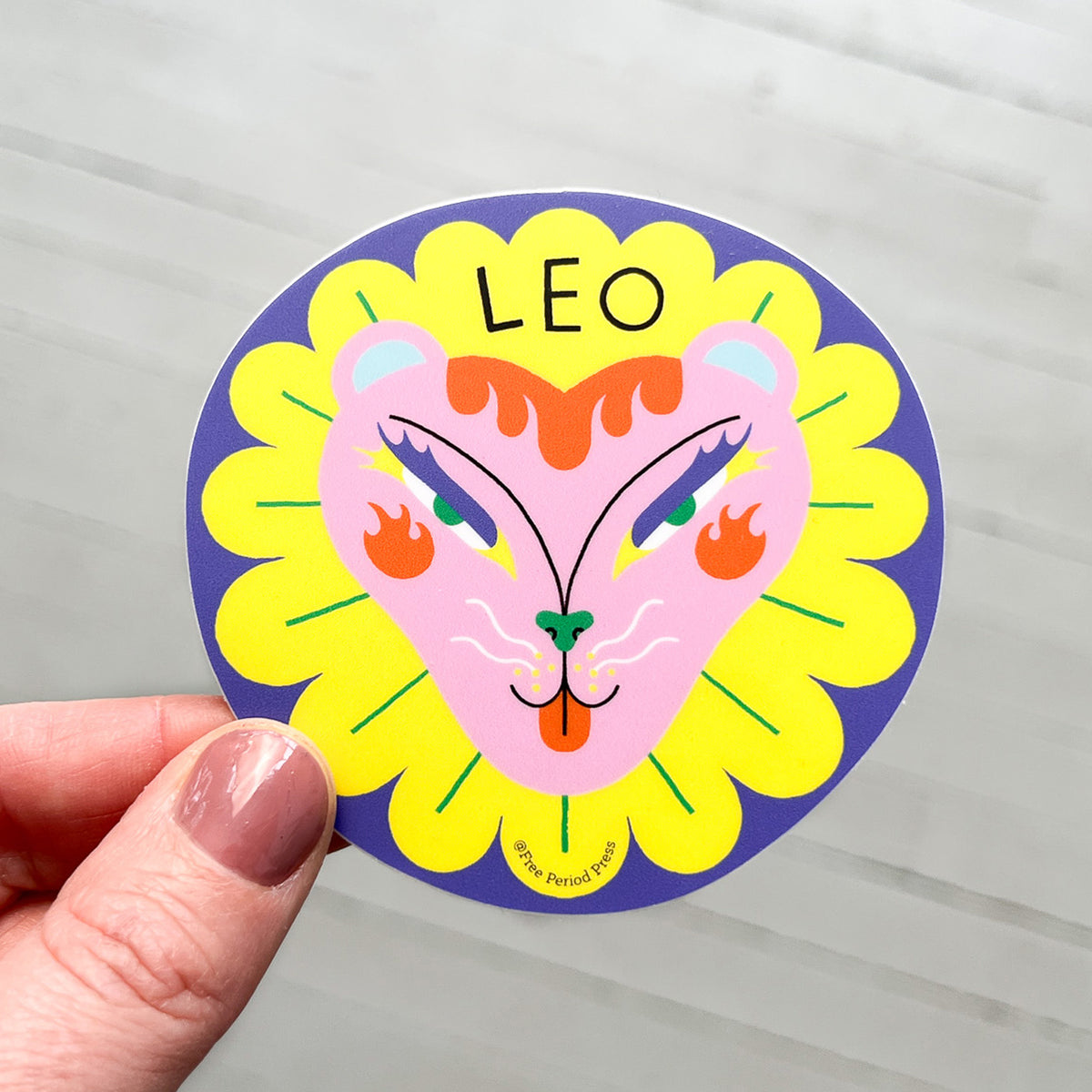 Leo Zodiac Vinyl Decal Sticker | Radiant Lion | Free Period Press