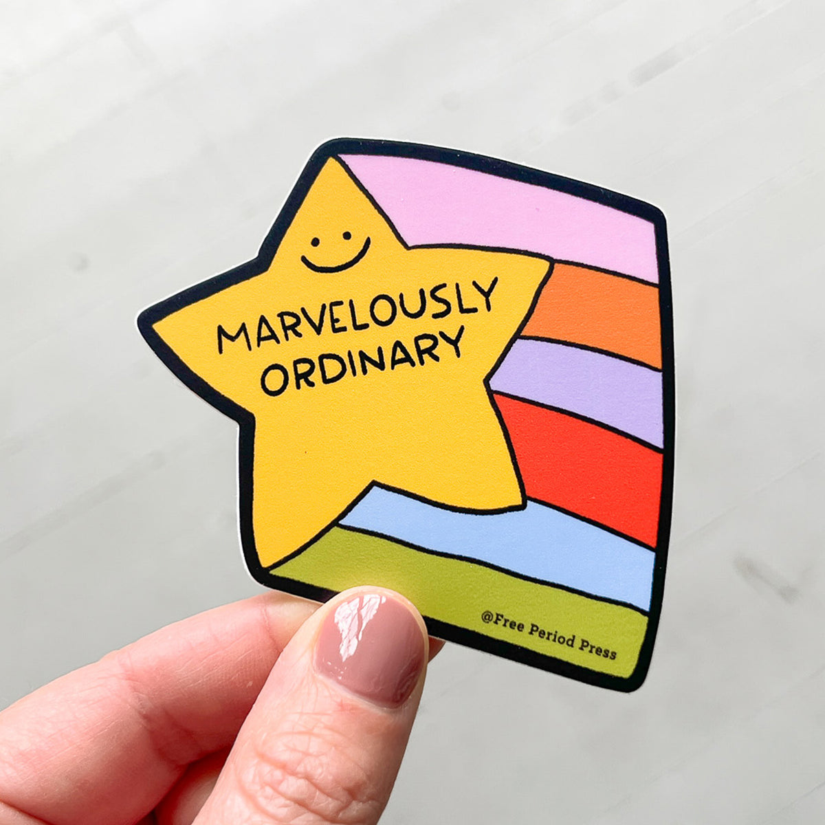 Marvelously Ordinary Star Vinyl Decal Sticker | Free Period Press