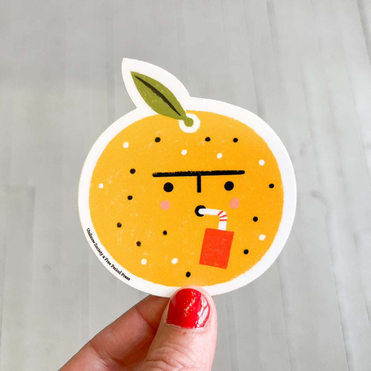 Orange Juice Vinyl Decal Sticker | Free Period Press
