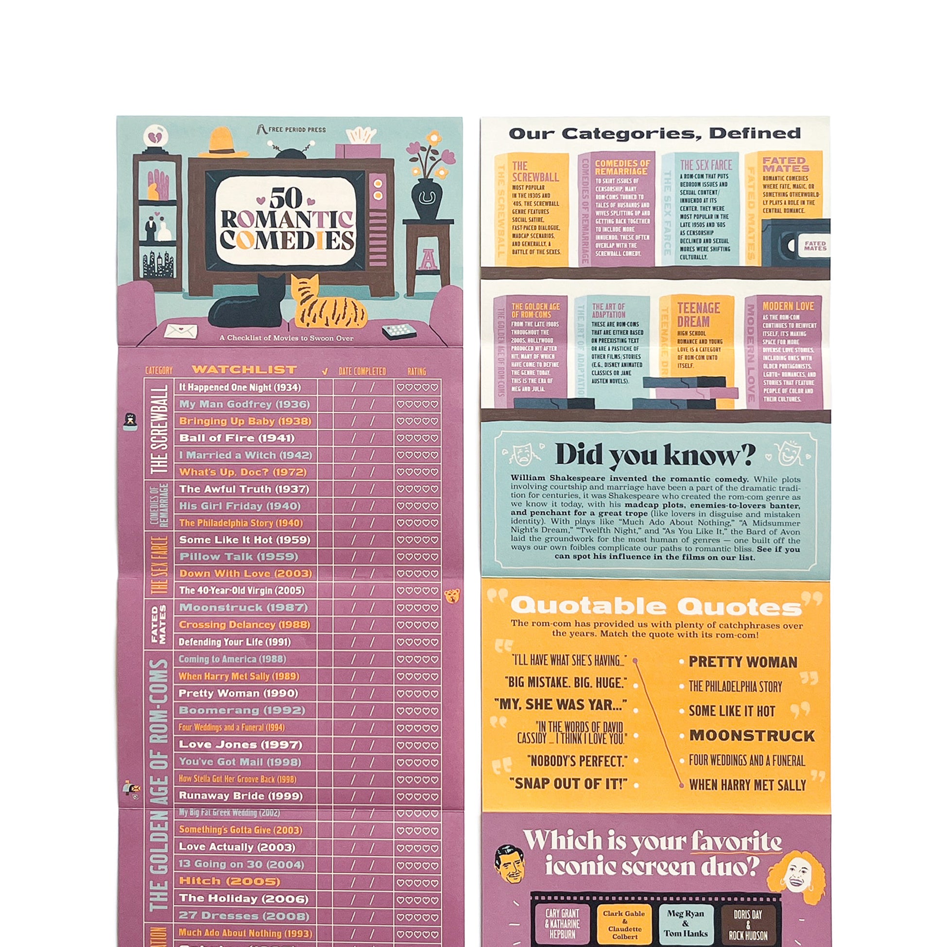 The Hopeless Romantic Checklist Bundle | Free Period Press