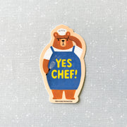 Yes Chef Bear Vinyl Decal Sticker | Free Period Press