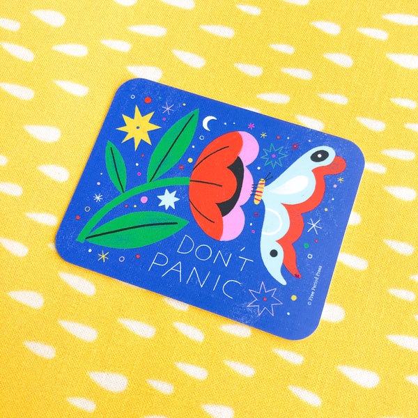 Don't Panic Vinyl Decal Sticker | Free Period Press