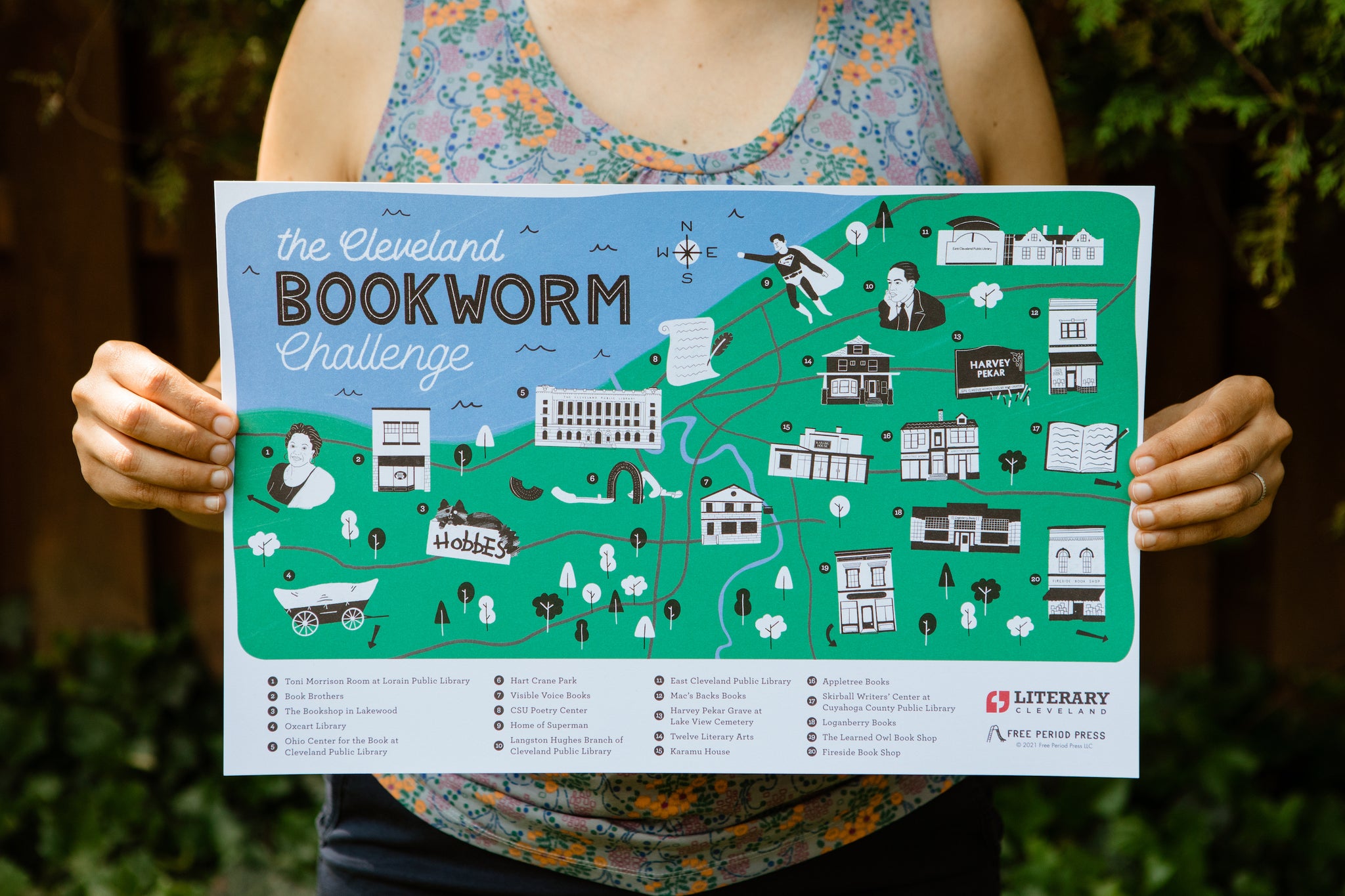 Cleveland Bookworm Challenge Map | Free Period Press