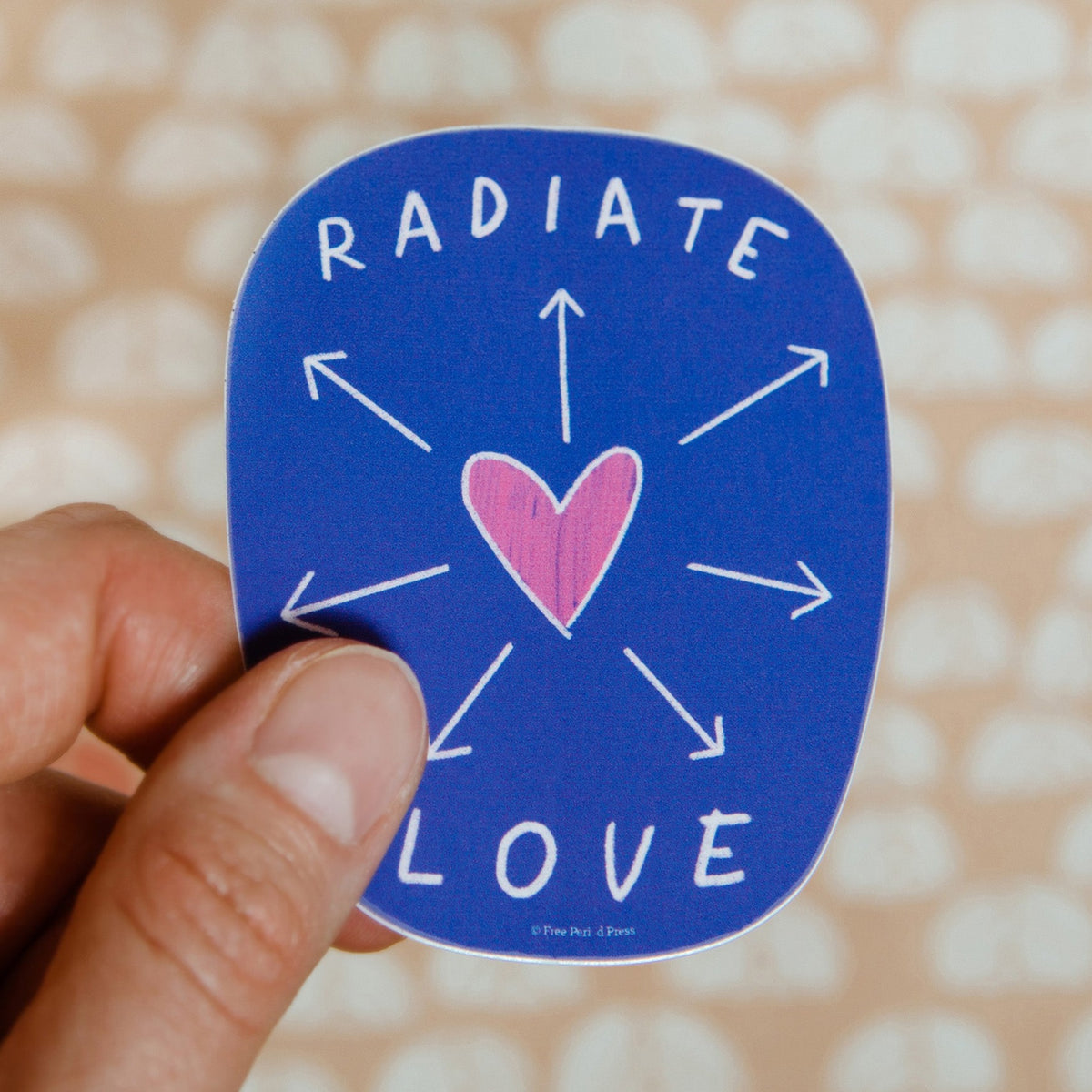 Radiate Love Vinyl Decal Sticker | Free Period Press
