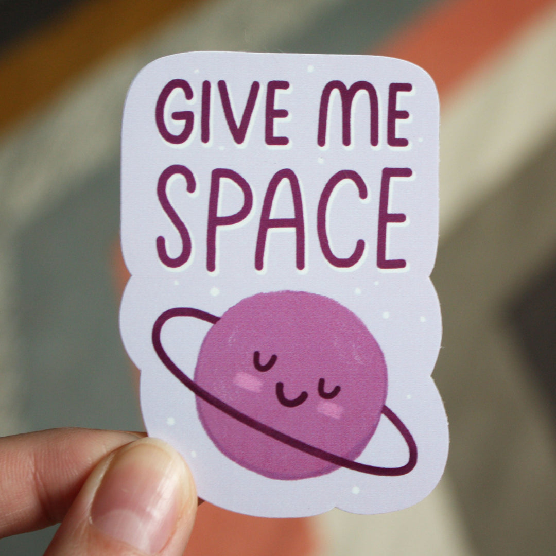 Give Me Space Planet Vinyl Decal Sticker | Free Period Press