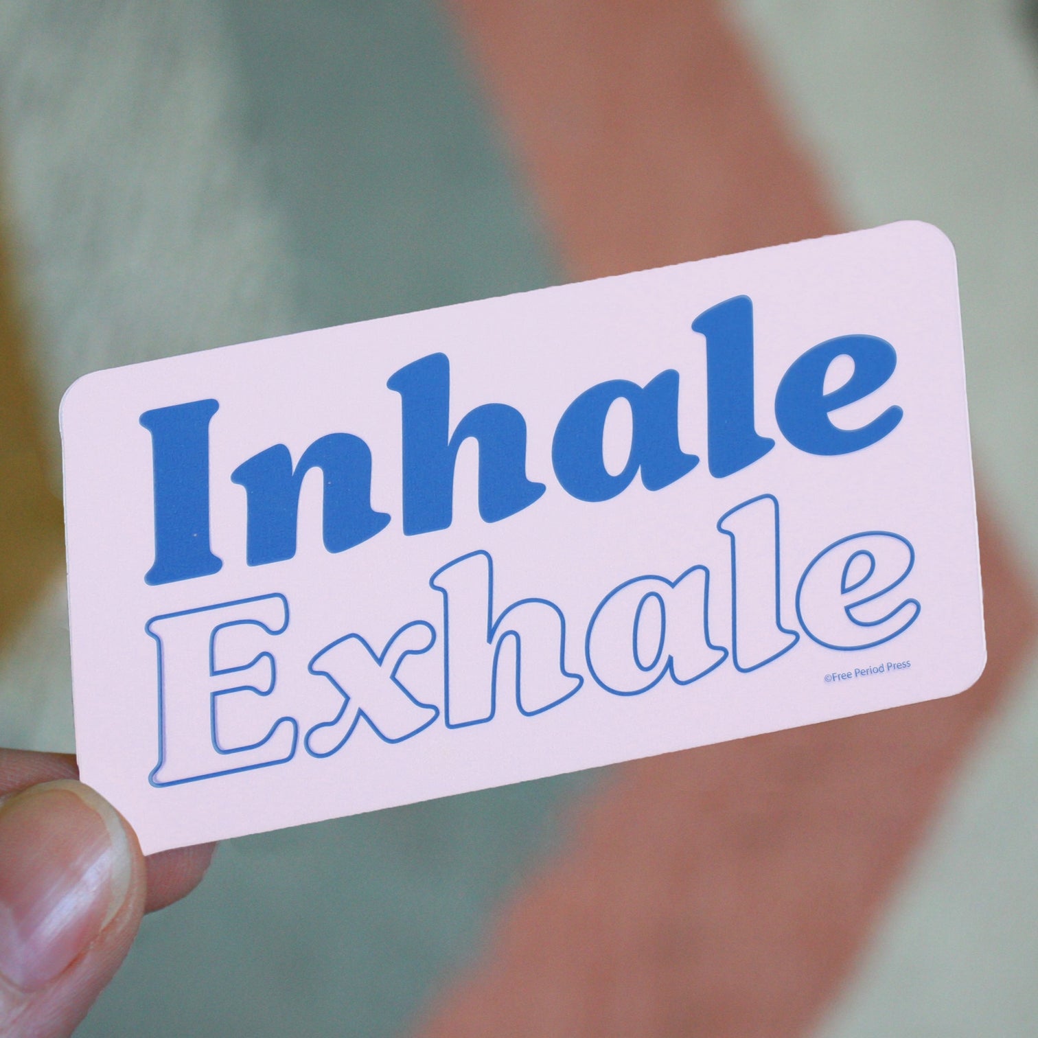 Inhale Exhale Vinyl Decal Sticker | Free Period Press
